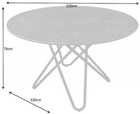Jídelní stůl Kruhový 120cm antracitová keramika/ 41710
