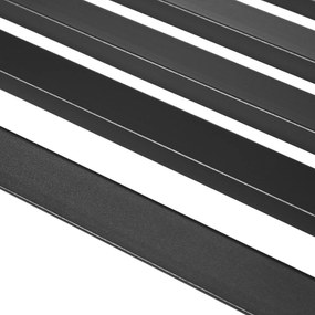Outsunny zahradní lavička pro 2 osoby s nosností 240 kg - venkovní a vnitřní nábytek 127 x 58 x 82 cm černá