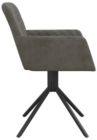Otočné jídelní židle 2 ks tmavě šedé samet - Default Title
