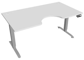 Hobis Motion Elektr. nastavitelný stůl 160x90 s pamětí - HOBIS ERGO MOTION MSE 2M 1600 Dekor stolové desky: bílá, Barva kovové podnože: stříbrná