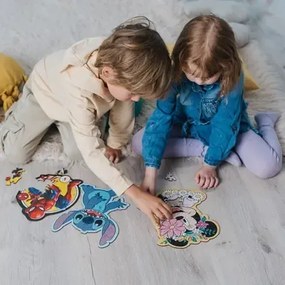 Trefl Wood Craft Junior - Puzzle - Ve světě Mickeho Mouse / 50 dílků /