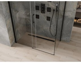 Mexen Omega sprchový kout 130x70cm, 8mm sklo, černý profil-čiré sklo, 825-130-070-70-00
