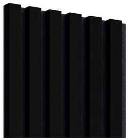 Akustické panely š. 120 cm na černé plsti - Černá