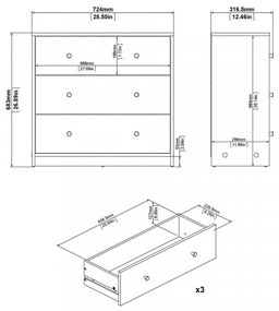 FALCO Komoda May 70332 šedá