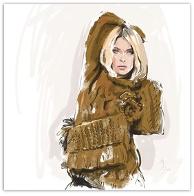 Gario Obraz na plátně Ženský model Blondýnka Móda - Irina Sadykova Rozměry: 30 x 30 cm