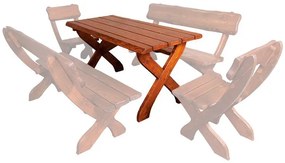 Drewmax MO230 stůl - Zahradní stůl z masivního smrkového dřeva 150x65x72cm - Dub