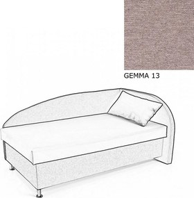 Dřevona - Elitte Čalouněná postel AVA NAVI, s úložným prostorem, 120x200, pravá, GEMMA 13
