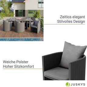 Juskys Zahradní jídelní set Costa Luna pro 6 osob