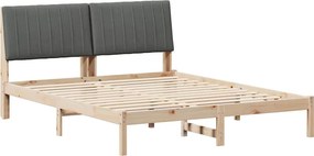Rám postele s čelo Hnědá 150 x 200 cm Masivní borové dřevo 3394414