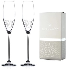 Diamante sklenice na šampaňské Arabesque 200 ml 2KS