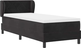 Postel s boxspringem s čelo Černá 80 x 200 cm samet 3340414