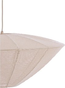 Krémové závěsné svítidlo s textilním stínidlem Satilla – Light &amp; Living