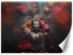 Gario Fototapeta Budha obklopen květinami Materiál: Vliesová, Rozměry: 200 x 140 cm