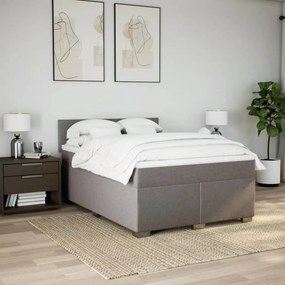 Box spring postel s matrací taupe 140x200 cm textil 3288208