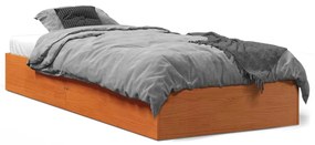 vidaXL Rám postele voskově hnědý 100 x 200 cm masivní borovice