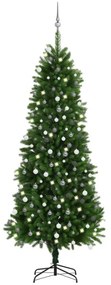 Umělý vánoční stromek s LED a sadou koulí 240 cm zelený,  3077729 HangarStore.cz