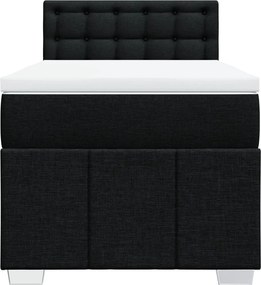 Box spring postel s matrací černá 100 x 200 cm textil 3289295