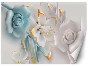Fototapeta, Květiny abstraktní 3d - 100x70 cm