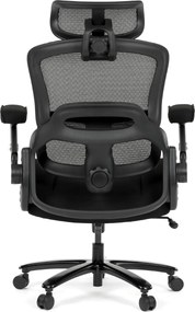 Ergonomická kancelářská židle AIR - černá síťovina / látka