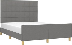 Postel bez matrace tmavě šedá 140 x 200 cm textil 3125058