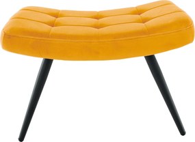 Křeslo s podnoží, žlutá Velvet látka/černá, HABEN