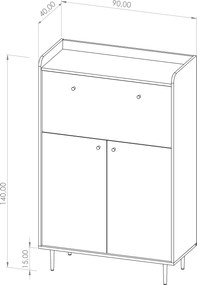 GAB Barová komoda NEFERTUM KB90, 90 cm