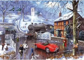 RAVENSBURGER Puzzle Železniční přejezd / 1000 dílků / 70 x 50 cm