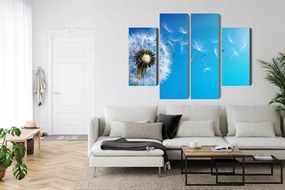 Vícedílný obraz Pampeliška S Létajícími Semeny Nedostatek Nedostatek Přírodní plátno 200x150