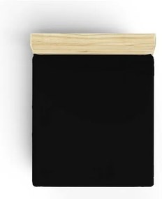 Černé napínací bavlněné prostěradlo 140x200 cm – Mijolnir