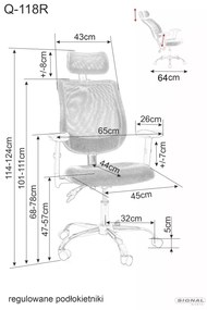 Kancelářská židle Arvia šedá