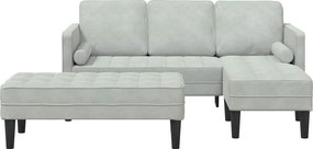 Set pohovek 2 ks Světle šedá Polyester 3329264