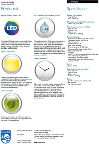 LED Venkovní nástěnné svítidlo Philips Karp 17293/93/16 antracitové 2700K