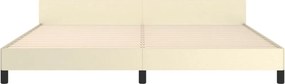 Rám postele s čelem krémový 200x200 cm umělá kůže 3125593