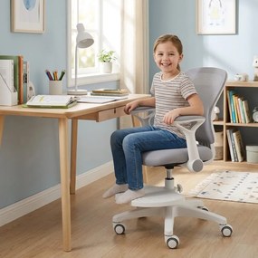 Dětská rostoucí židle Neoseat JUNI 007 — látka, pratelný potah, šedá