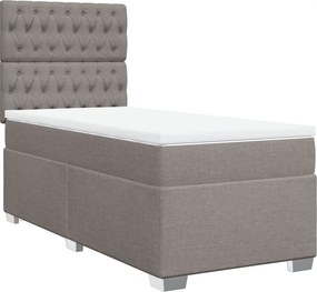 Box spring postel s matrací taupe 80x200 cm textil 3292626