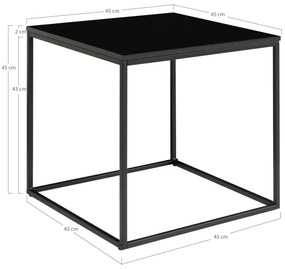 House Nordic Odkladací stolek 45cm černý Vita