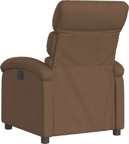 Elektrické polohovací křeslo hnědé textil 3203958
