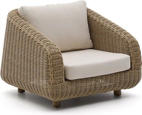 Béžové/v přírodní barvě polstrované zahradní křeslo Meria – Kave Home