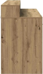 Psací stůl s LED dub artisan 120 x 55 x 91 cm kompozitní dřevo 3309419
