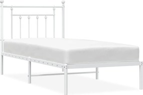 vidaXL Kovový rám postele s čelem 80 x 200 cm [353577] Barva: Černá