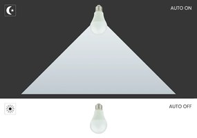 LED žárovka E27 teplá 3000k 9w 820 lm senzor soumraku
