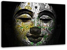 Obraz na plátně Abstraktní malování Buddhy na obličej - 90x60 cm