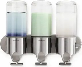 Simplehuman BT1029 Dávkovač mýdla šamponu a kondicionéru na zeď / 3x 4