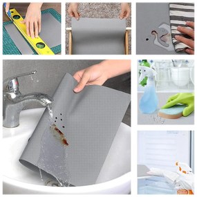 Protiskluzová podložka do zásuvky LARGO 48 x 300 cm - šedá