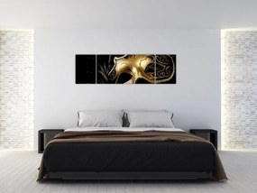 Obraz - Zlatá škraboška (170x50 cm)