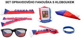 Fandící set Česká republika s kloboukem