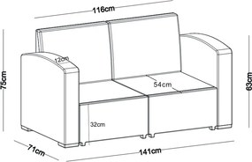 DOMINGO GREY DeLuxe Zahradní nábytek