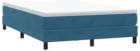 Postel Box Spring bez matrace tmavě modrá 140x210 cm samet 3315829