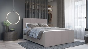 SFAB Kontinentální čalouněná postel MILANO (160x200 cm) Barva látky: Světlá šedá (Lincoln 86)
