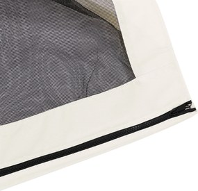 Outsunny 4 boční panely 3,5x2 m pro zahradní altán s mřížkou a zipem, černé